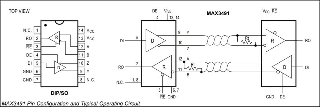 MAX348x & MAX349x RS-485/RS-422 Transceivers - Analog Devices / Maxim Integrated | Mouser