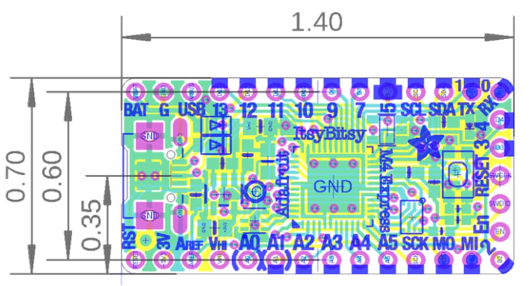 ItsyBitsy M4 Express Microcontroller Board - Adafruit | Mouser