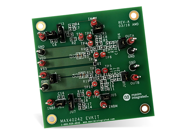 MAX40242EVKIT Operational Amplifier Evaluation Kit - Analog Devices / Maxim Integrated | Mouser
