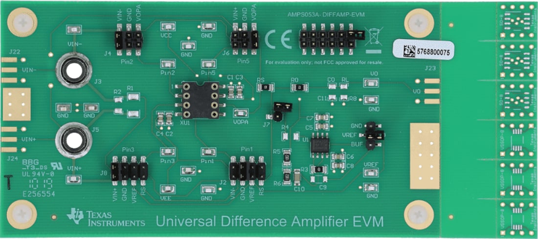 DIFFAMP-EVM Differential Amplifier EVM - TI | Mouser