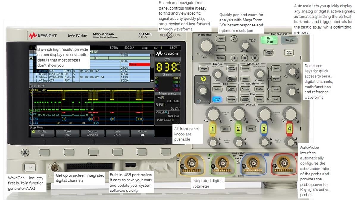 InfiniiVision 3000 X-Series Oscilloscopes - Keysight Technologies | Mouser
