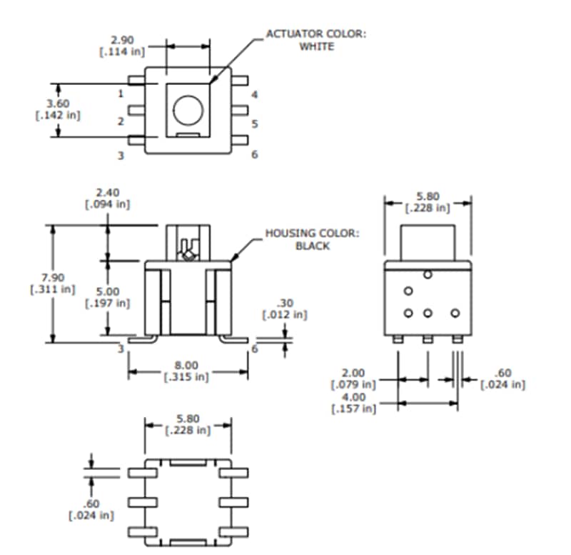 TL2233 Pushbutton Switches - E-Switch | Mouser