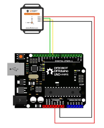 SEN0386 6-Axis Accelerometer For Arduino - DFRobot | Mouser