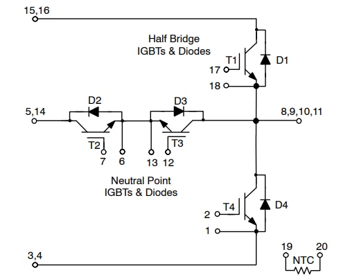 NXH80T120L3Q0 Power Integrated Module (PIM) - onsemi | Mouser