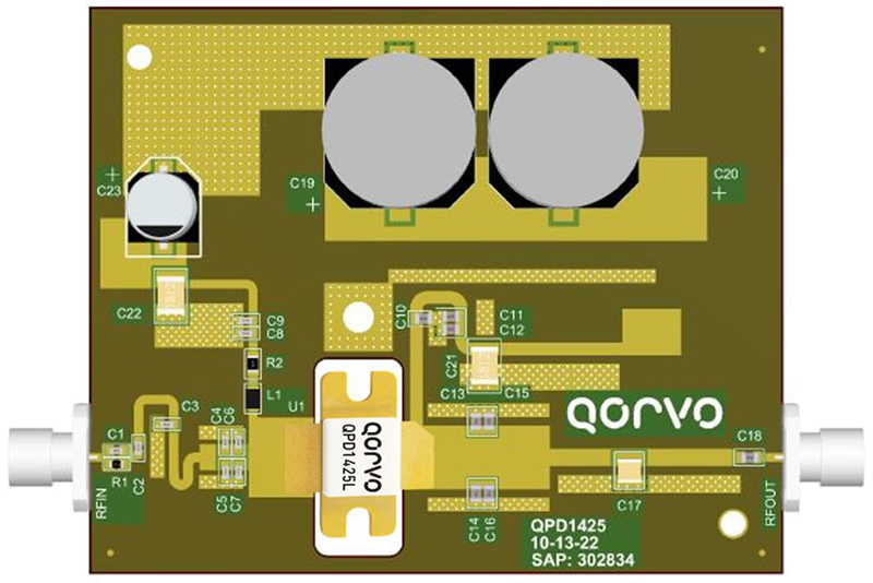 QPD1425/QPD1425L GaN Transistor Evaluation Boards - Qorvo | Mouser